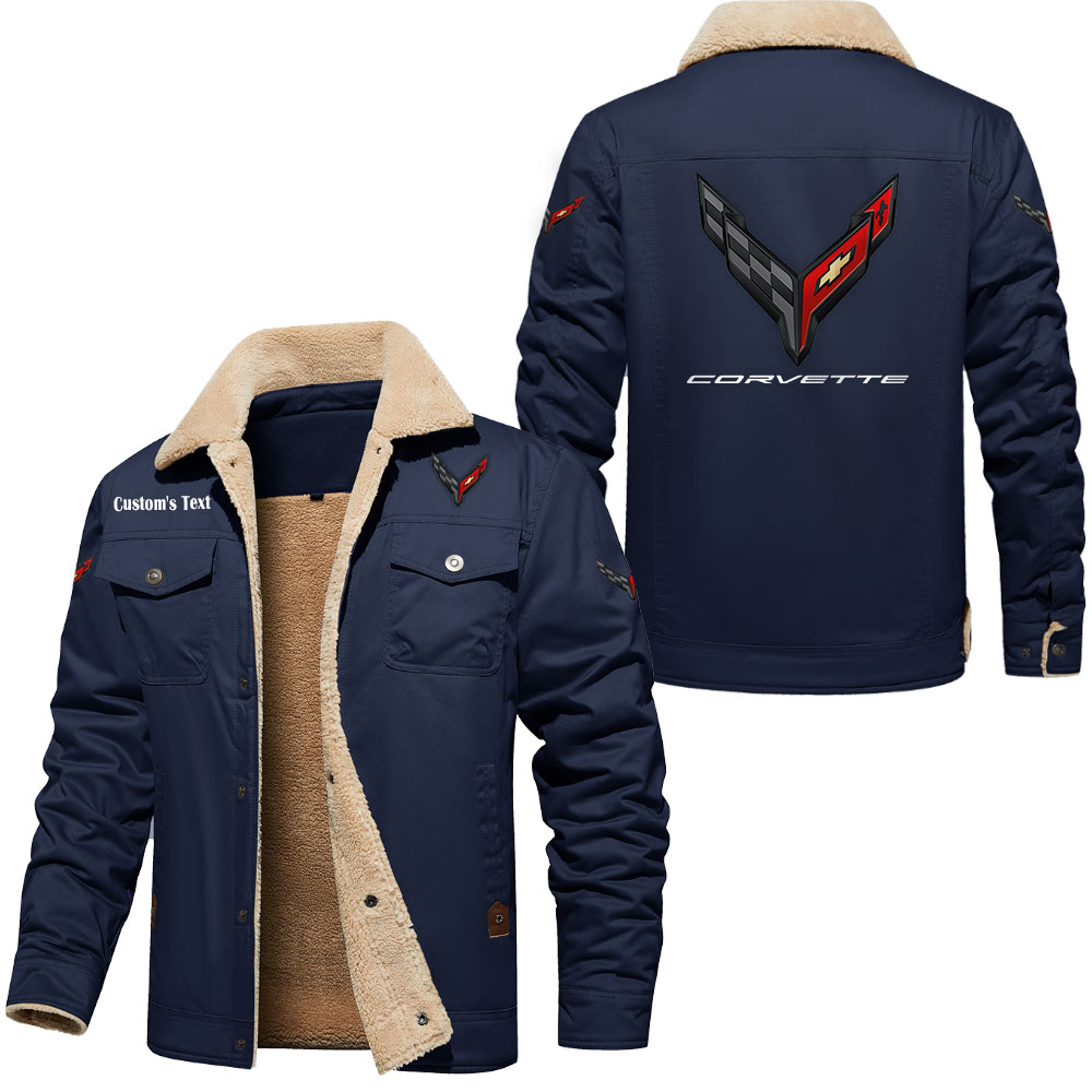 c8 corvette Cargo Fleece Lined Cotton Jacket, vintage style, customize ...