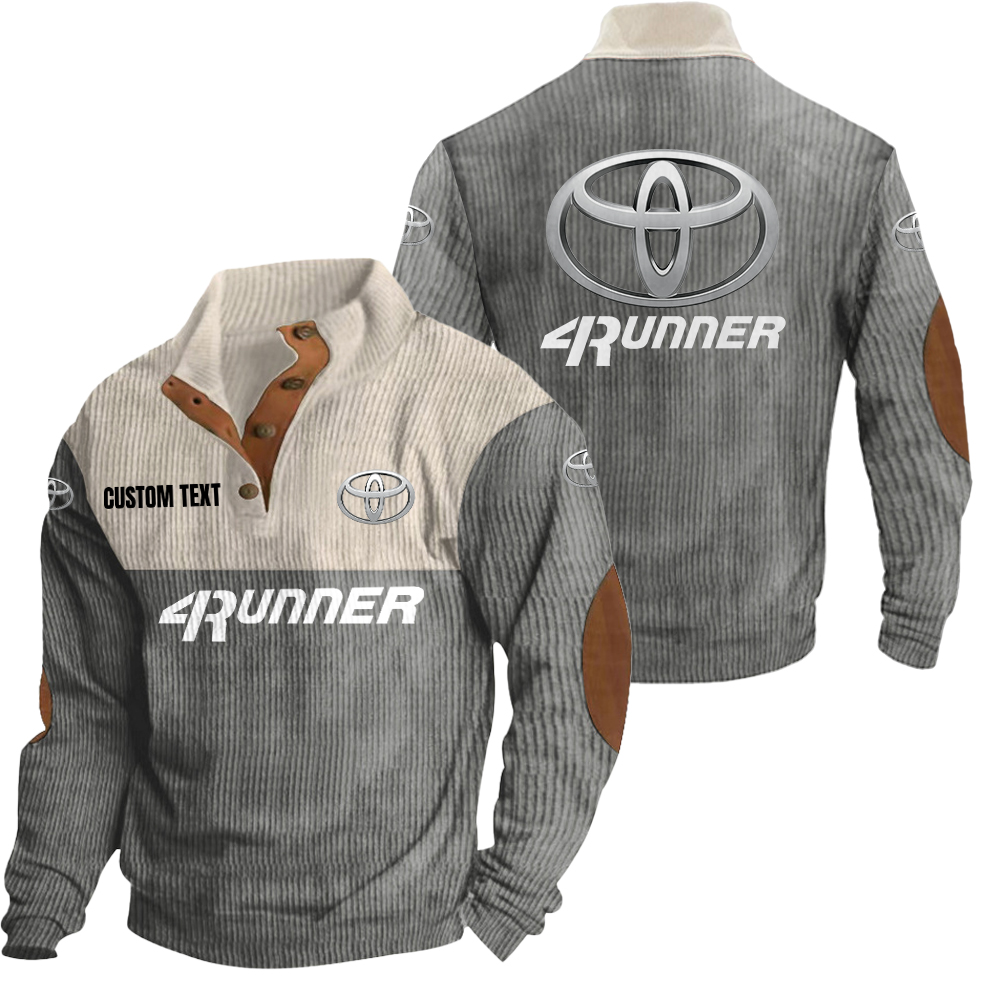 toyota 4runner Men's Corduroy Casual Stand Collar Sweatshirts Vintage ...