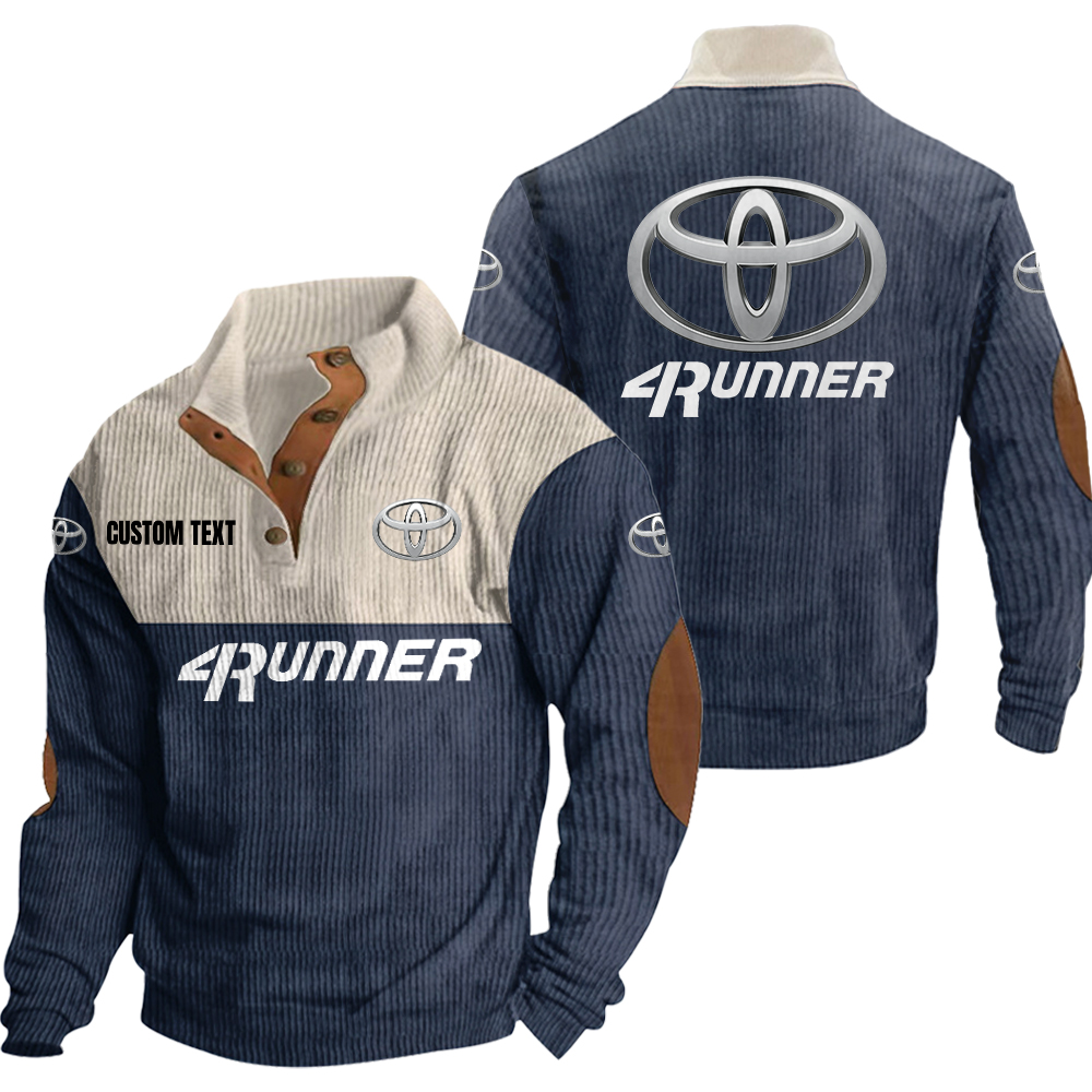 toyota 4runner Men's Corduroy Casual Stand Collar Sweatshirts Vintage ...