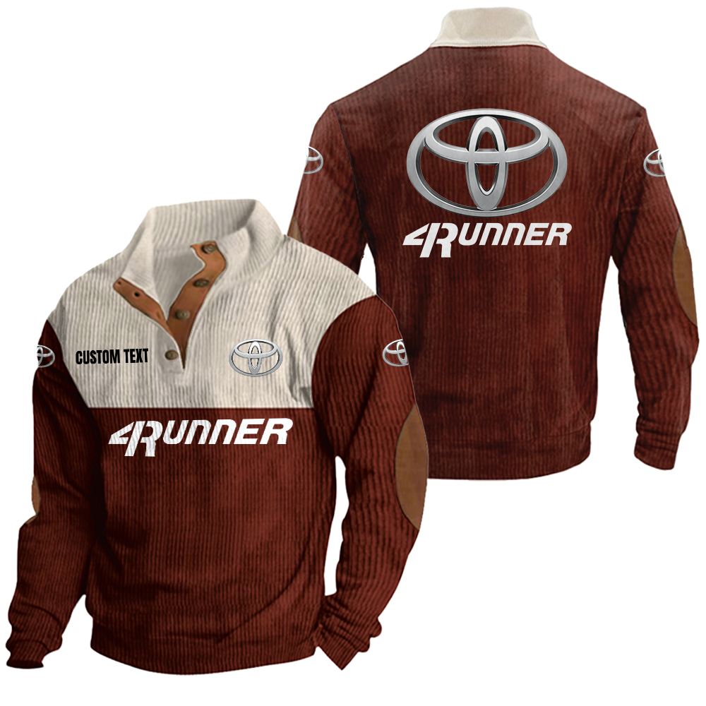 toyota 4runner Men's Corduroy Casual Stand Collar Sweatshirts Vintage ...